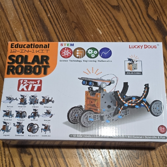 lucky doug | Toys | Solar Robot Kit Black And Orange | Poshmark